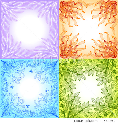 Set of 4 backgrounds - Stock Illustration [4624860] - PIXTA