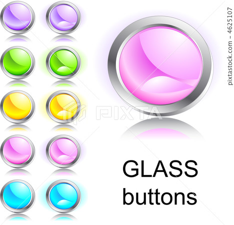 Set of glass buttons - Stock Illustration [4625107] - PIXTA