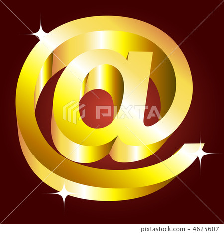 Golden email symbol. vector - Stock Illustration [4625607] - PIXTA