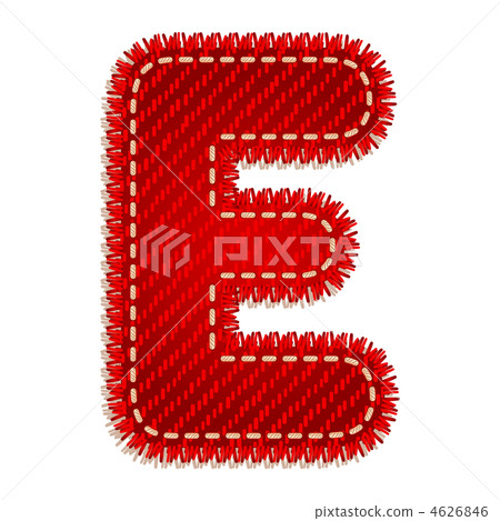 Red textile alphabet - Stock Illustration [4626846] - PIXTA