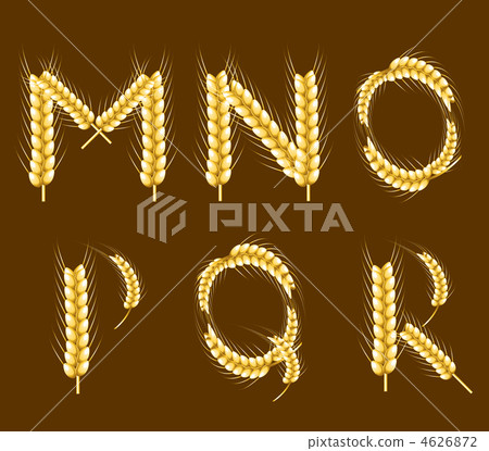 Wheat alphabet - Stock Illustration [4626872] - PIXTA