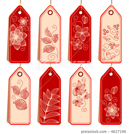 Set of cute tags - Stock Illustration [4627190] - PIXTA