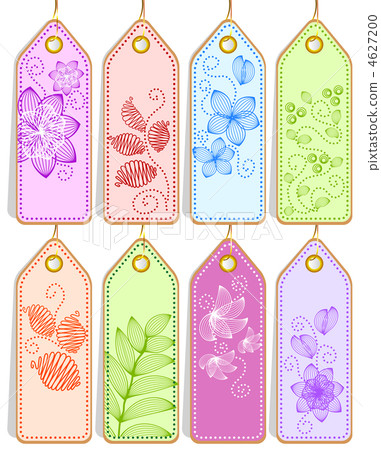 Set of cute tags - Stock Illustration [4627200] - PIXTA
