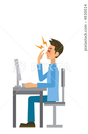 Male 3 Asthenopia - Stock Illustration [4630014] - PIXTA