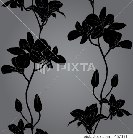 Vector seamless background with orchids - Stock Illustration [4673311 ...
