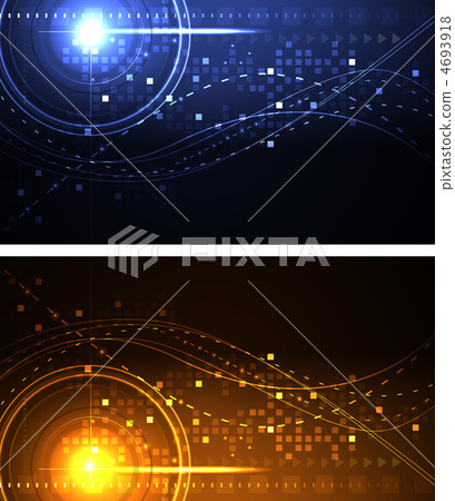 Stylized glowing backgrounds in wide-screen format - Stock Illustration ...