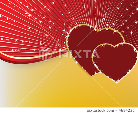 abstract hearts burst background - Stock Illustration [4694225] - PIXTA
