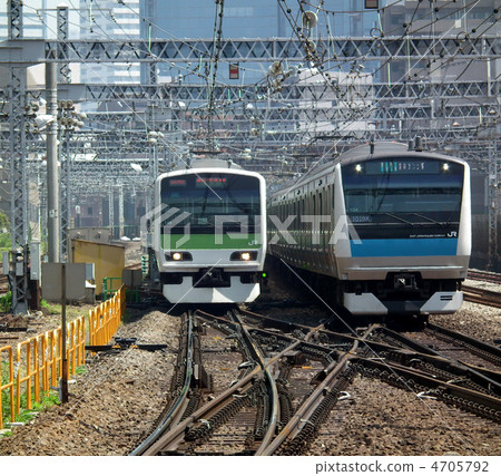 Yamanote Line E231 Structure Outer Keihin... - Stock Photo [4705792 ...