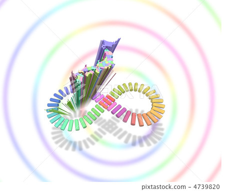 Japan Map and Infinite Staircase - Stock Illustration [4739820] - PIXTA