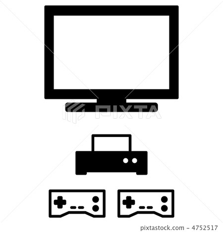 Icons of TV and game console - Stock Illustration [4752517] - PIXTA