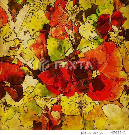 art grunge floral vintage background texture - Stock Illustration ...