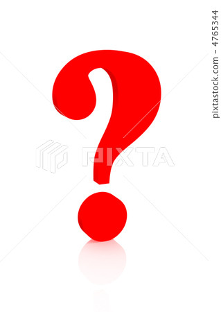Question mark of red color - objects over white - Stock Illustration ...