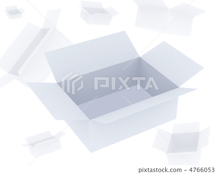 3d open empty cardboard box - Stock Illustration [4766053] - PIXTA