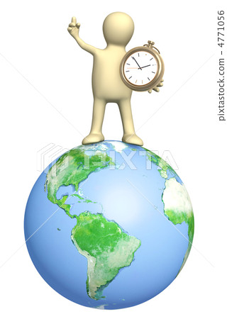 Puppet with clock - Stock Illustration [4771056] - PIXTA