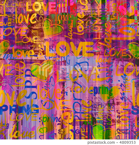 art vintage word pattern background - Stock Illustration [4809353] - PIXTA