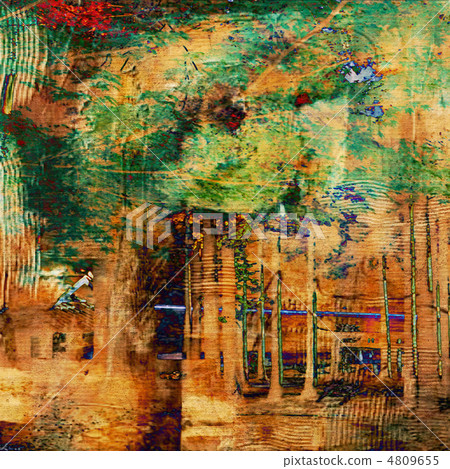 art grunge forest background card - Stock Illustration [4809655] - PIXTA