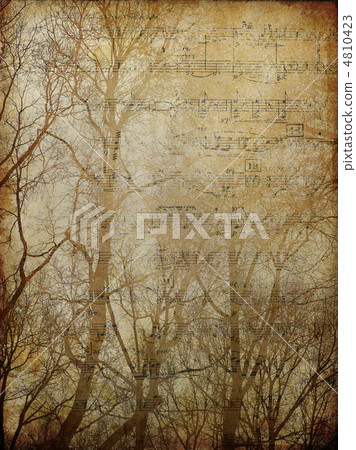 art grunge forest background card - Stock Illustration [4810423] - PIXTA