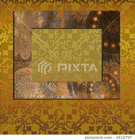 art frame on pattern background - Stock Illustration [4810797] - PIXTA