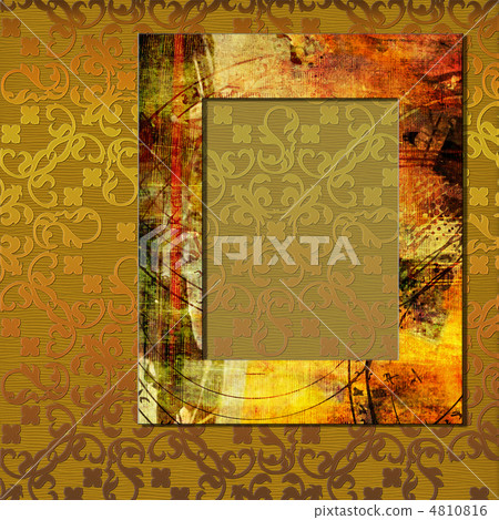 art frame on pattern background - Stock Illustration [4810816] - PIXTA