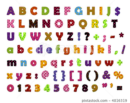Alphabet / Symbol / Number Set ④ - Stock Illustration [4816319] - PIXTA
