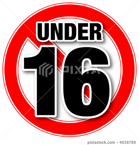 Age restriction 16-4 - Stock Illustration [4838789] - PIXTA