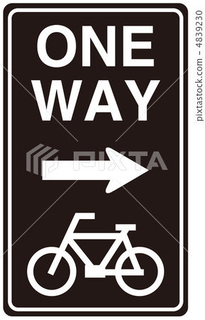 Bicycle one way 5 - Stock Illustration [4839230] - PIXTA