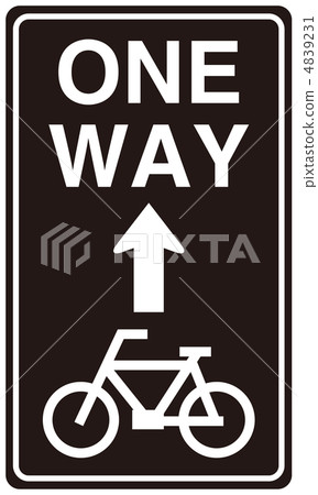 Bicycle one way - 6 - Stock Illustration [4839231] - PIXTA