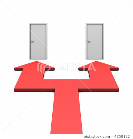 A parting road - Stock Illustration [4859122] - PIXTA