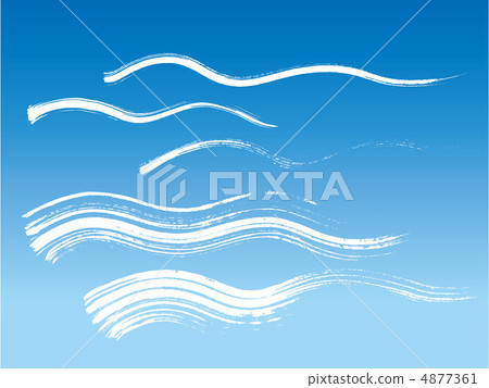 Wave hand drawing - Stock Illustration [4877361] - PIXTA