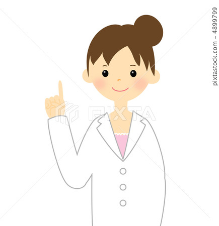 A female lady pointing to point - Stock Illustration [4899799] - PIXTA