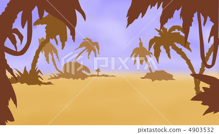 tropical landscape - Stock Illustration [4903532] - PIXTA