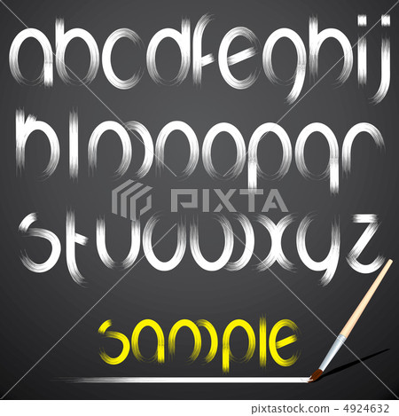 Brushed alphabet - Stock Illustration [4924632] - PIXTA