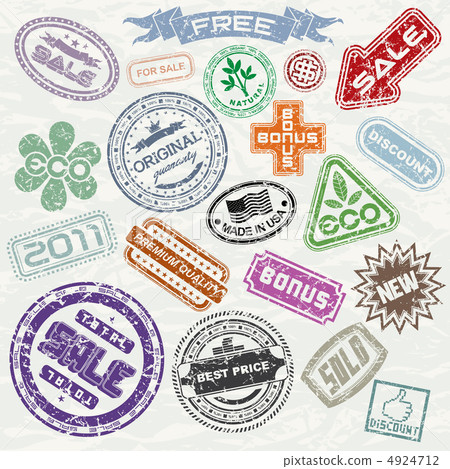 Shopping Stamps - Stock Illustration [4924712] - PIXTA