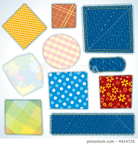 Set of Cloth Patches - Stock Illustration [4924726] - PIXTA