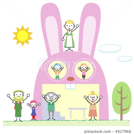 Rabbit shaped house - Stock Illustration [4927968] - PIXTA