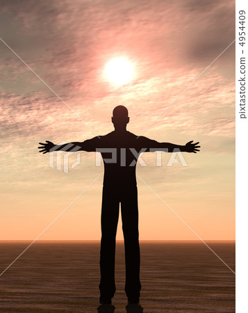 men and sun - Stock Illustration [4954409] - PIXTA