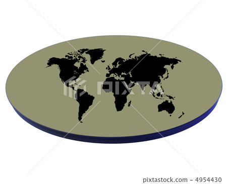 3D Map continent - Stock Illustration [4954430] - PIXTA
