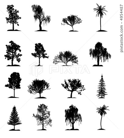Set of trees - Stock Illustration [4954487] - PIXTA