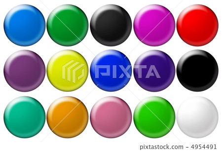 Set round glass buttons - Stock Illustration [4954491] - PIXTA