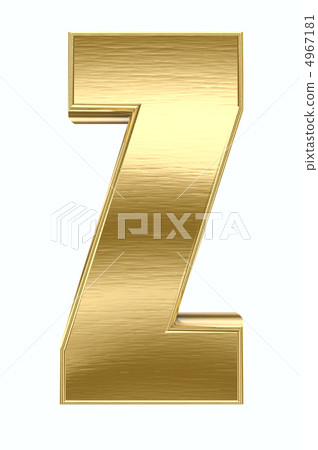Gold metal letter - Stock Illustration [4967181] - PIXTA