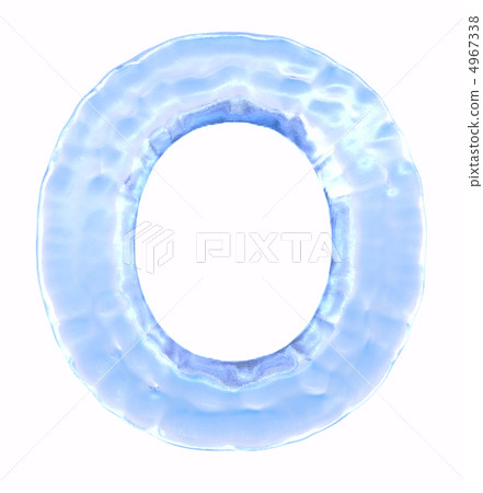 Ice font. Letter O. Upper case, isolated on... - Stock Illustration ...