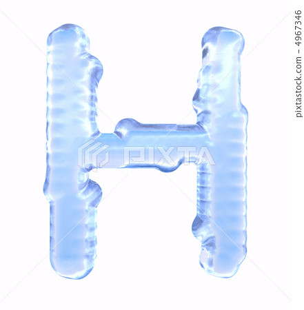 Ice font. Letter H. Upper case, isolated on...-插圖素材 [4967346] - PIXTA圖庫