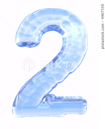 Ice number. Number 2. isolated on white background - Stock Illustration ...