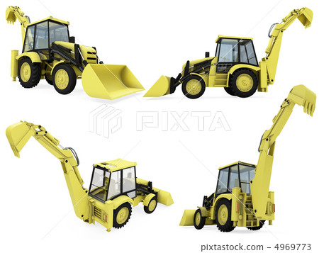Collage of isolated construction vehicle - Stock Illustration [4969773 ...