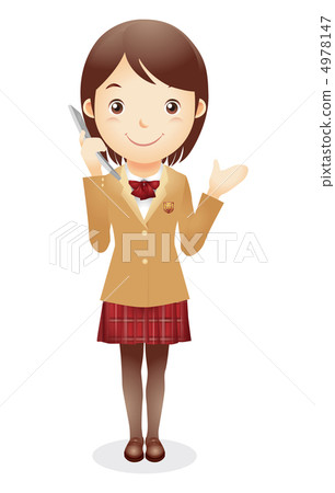 Female student illustration - Stock Illustration [4978147] - PIXTA