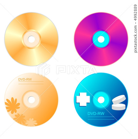 Realistic illustration set DVD disk - Stock Illustration [4992889] - PIXTA