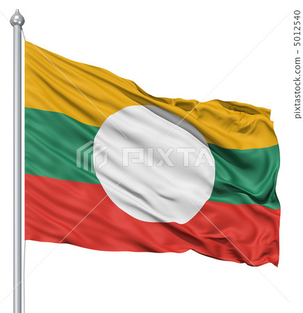 Waving flag of Shan State-插圖素材 [5012540] - PIXTA圖庫