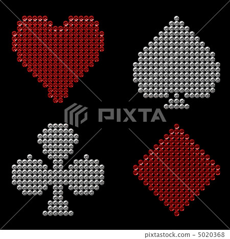 Colorful Diamond shaped Card Suits-插圖素材 [5020368] - PIXTA圖庫