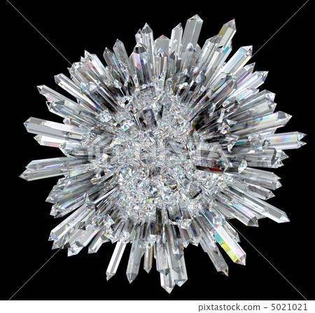 Diamond sphere with acute columns - Stock Illustration [5021021] - PIXTA