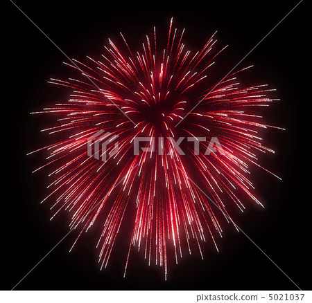 Celebration: red festive fireworks - Stock Illustration [5021037] - PIXTA
